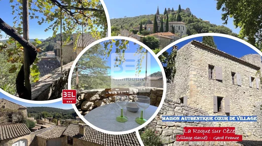 vente - Roque sur Ceze - MAISON EN PIERRE AVEC VUE SUR LA VALLEE - LA ROQUE