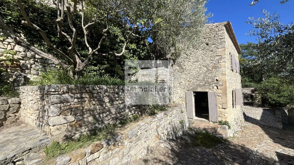 vente - Roque sur Ceze - MAISON EN PIERRE AVEC VUE SUR LA VALLEE - LA ROQUE